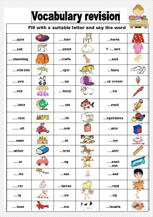 Basic English Vocabulary List